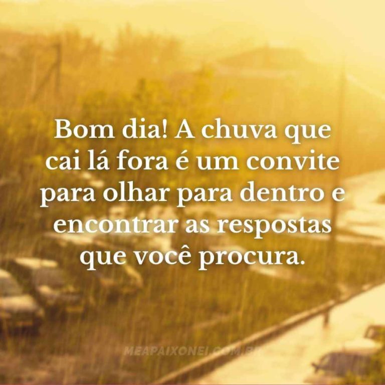 40 Frases de Bom Dia com Chuva para Inspirar e Aconchegar - Me Apaixonei